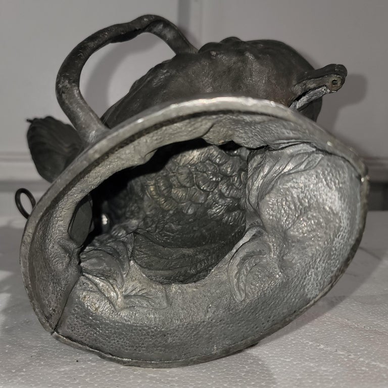 19thc Pewter Large Turkey Chocolate Mold For Sale at 1stDibs