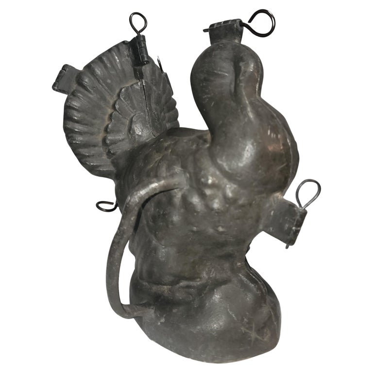 19thc Pewter Large Turkey Chocolate Mold For Sale at 1stDibs