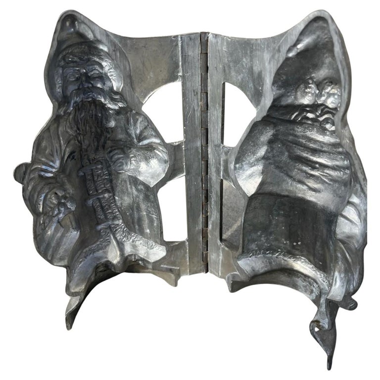 19Thc Pewter Santa Clause Chocolate Mold For Sale at 1stDibs