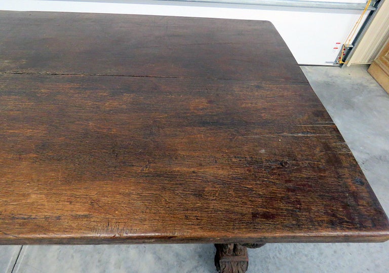 19th Century Renaissance Style Winged Griffin Dining Table For Sale at ...