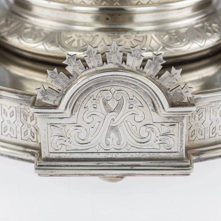 19th Century Russian Pan-Slavic Solid Silver Tazza, Khlebnikov, circa ...
