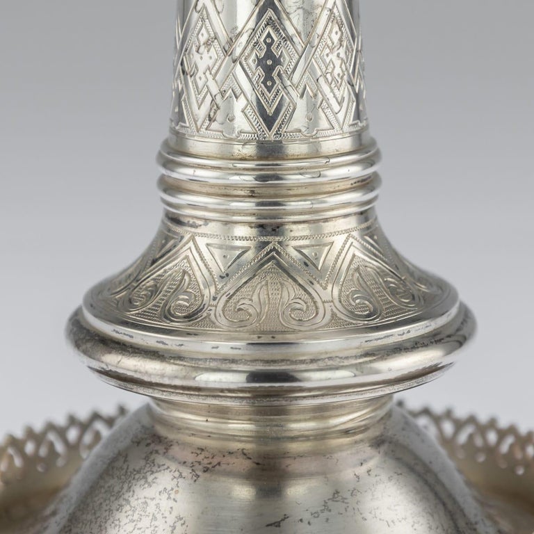 19th Century Russian Pan-Slavic Solid Silver Tazza, Khlebnikov, circa ...
