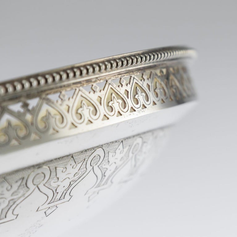 19th Century Russian Pan-Slavic Solid Silver Tazza, Khlebnikov, circa ...