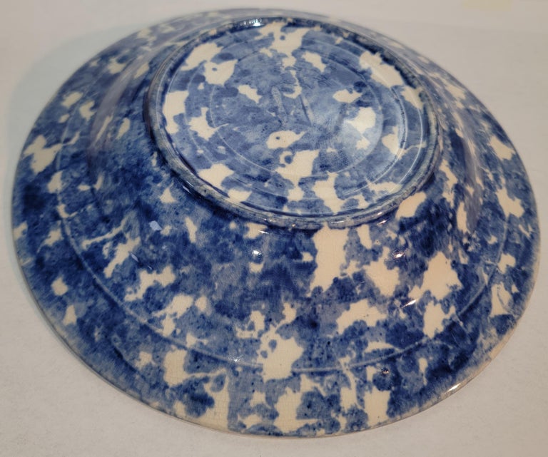 19Thc Sponge Ware Plates and Soup Bowls Set -12Pcs For Sale at 1stDibs