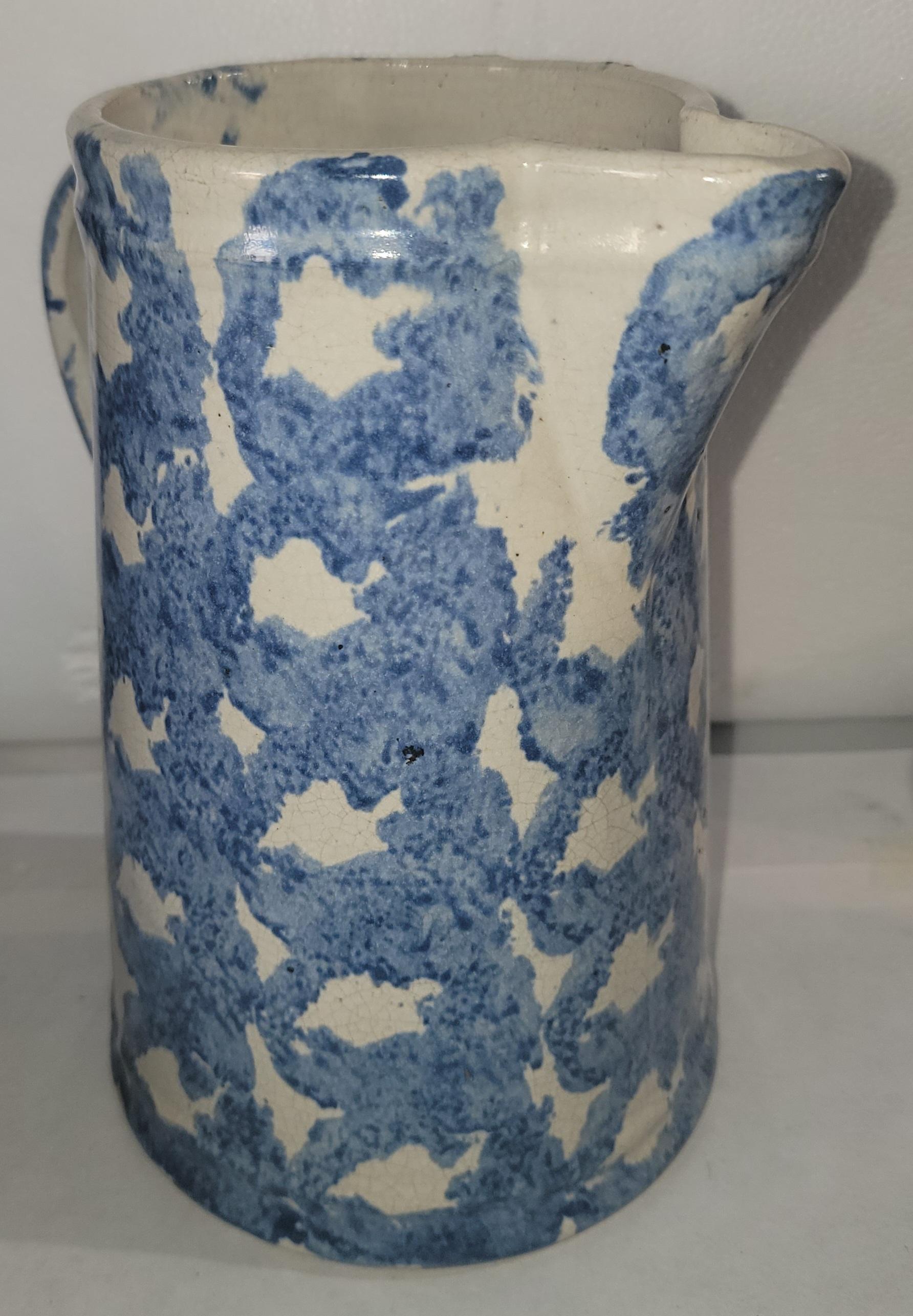 19Thc Sponge Ware Pottery Pitchers -Collection of Four at 1stDibs