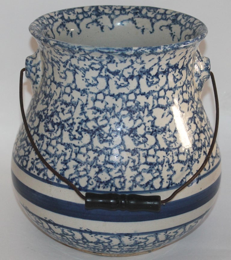 19th Century Sponge Ware Slop Bucket with Original Wire Handle For Sale ...