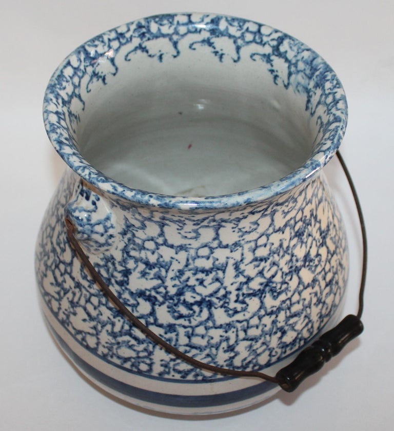 19th Century Sponge Ware Slop Bucket with Original Wire Handle For Sale ...