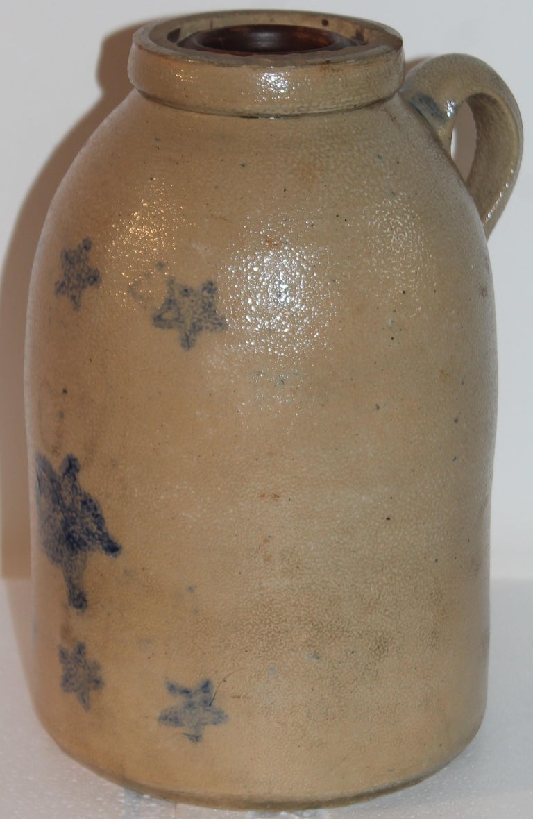 19thc Stars Decorated Stone Ware Crock / Jug For Sale at 1stDibs