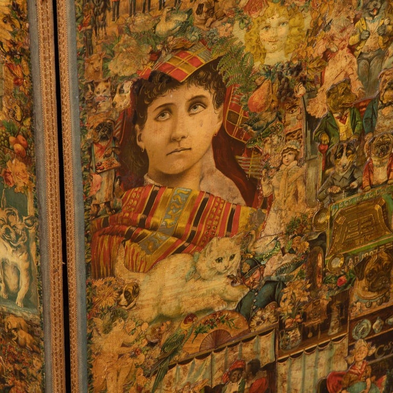 19th Century Victorian Folding Four-Panel Room Divider, circa 1890 at ...