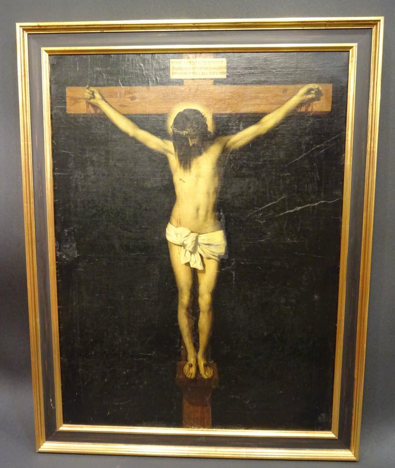 19th Century after Spanish Painter Velazquez Christ Oil on Canvas and ...