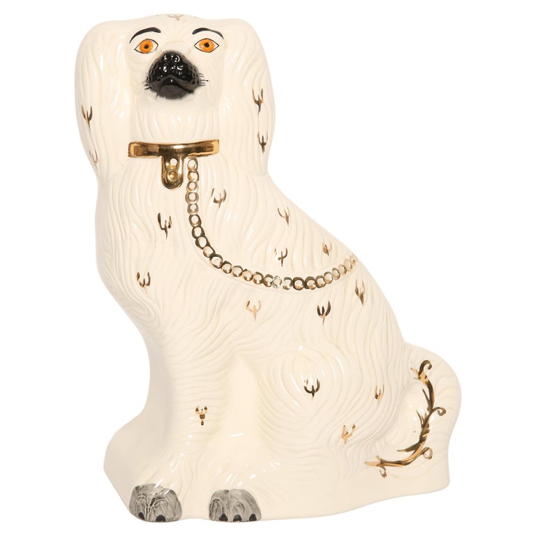 19th Century English Pottery Yorkshire Dog Sculpture Staffordshire ...