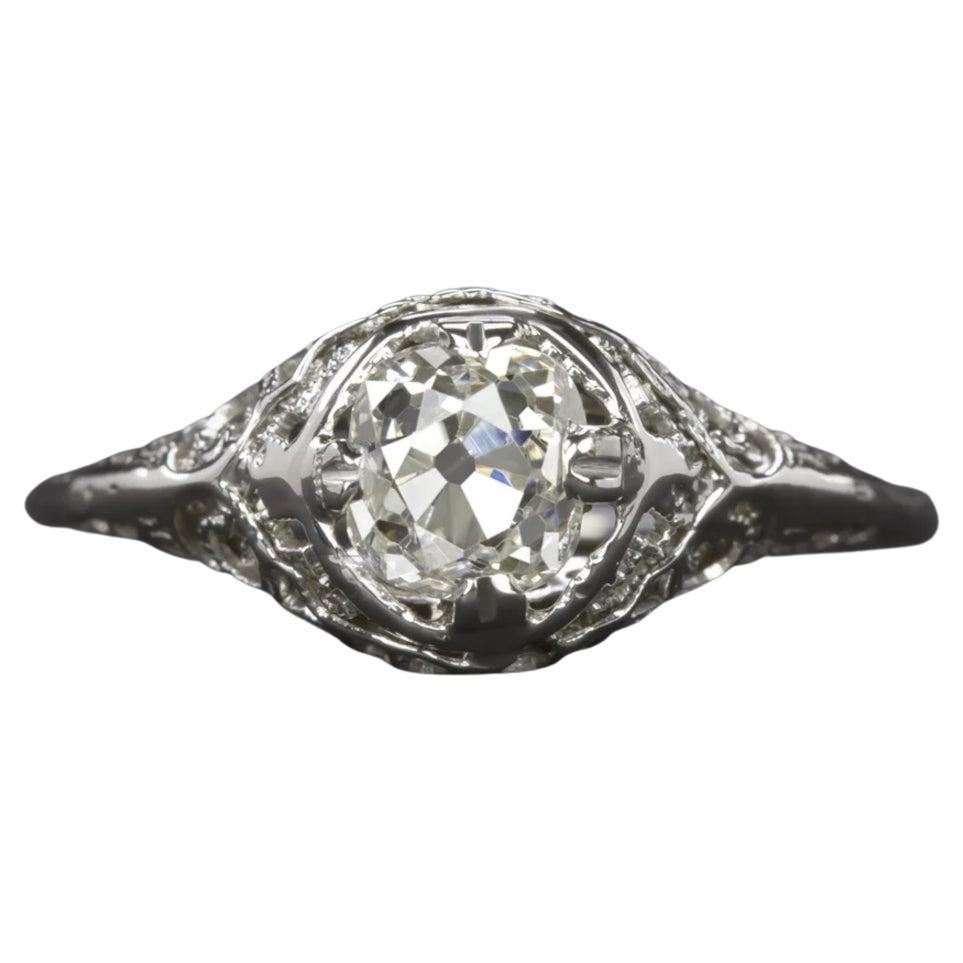 1.79ct Old Mine Cut Diamond Ring at 1stDibs