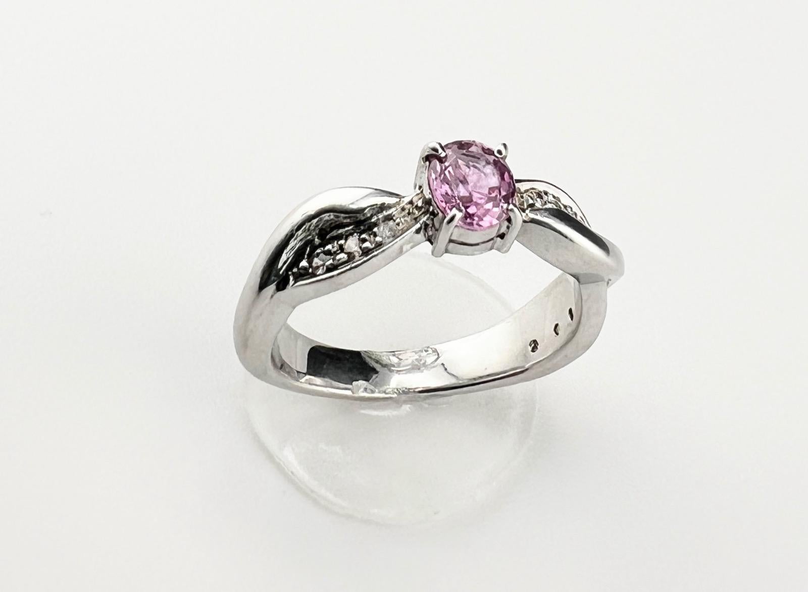 1ct Oval Natural Origin Pink Sapphire Ring For Sale at 1stDibs