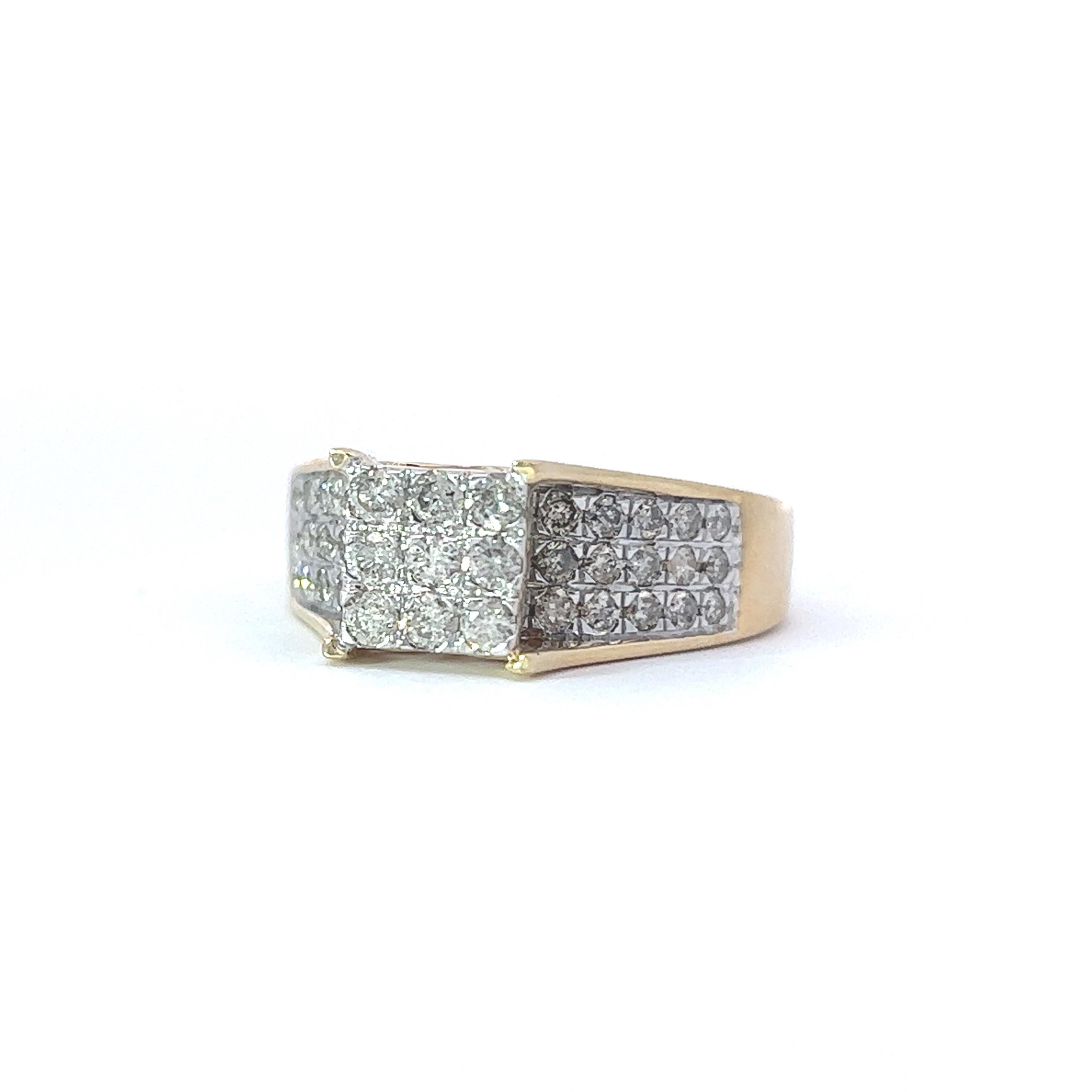 HERMES Diamond "H" Yellow Gold Ring at 1stDibs | hermes h ring, hermes ...