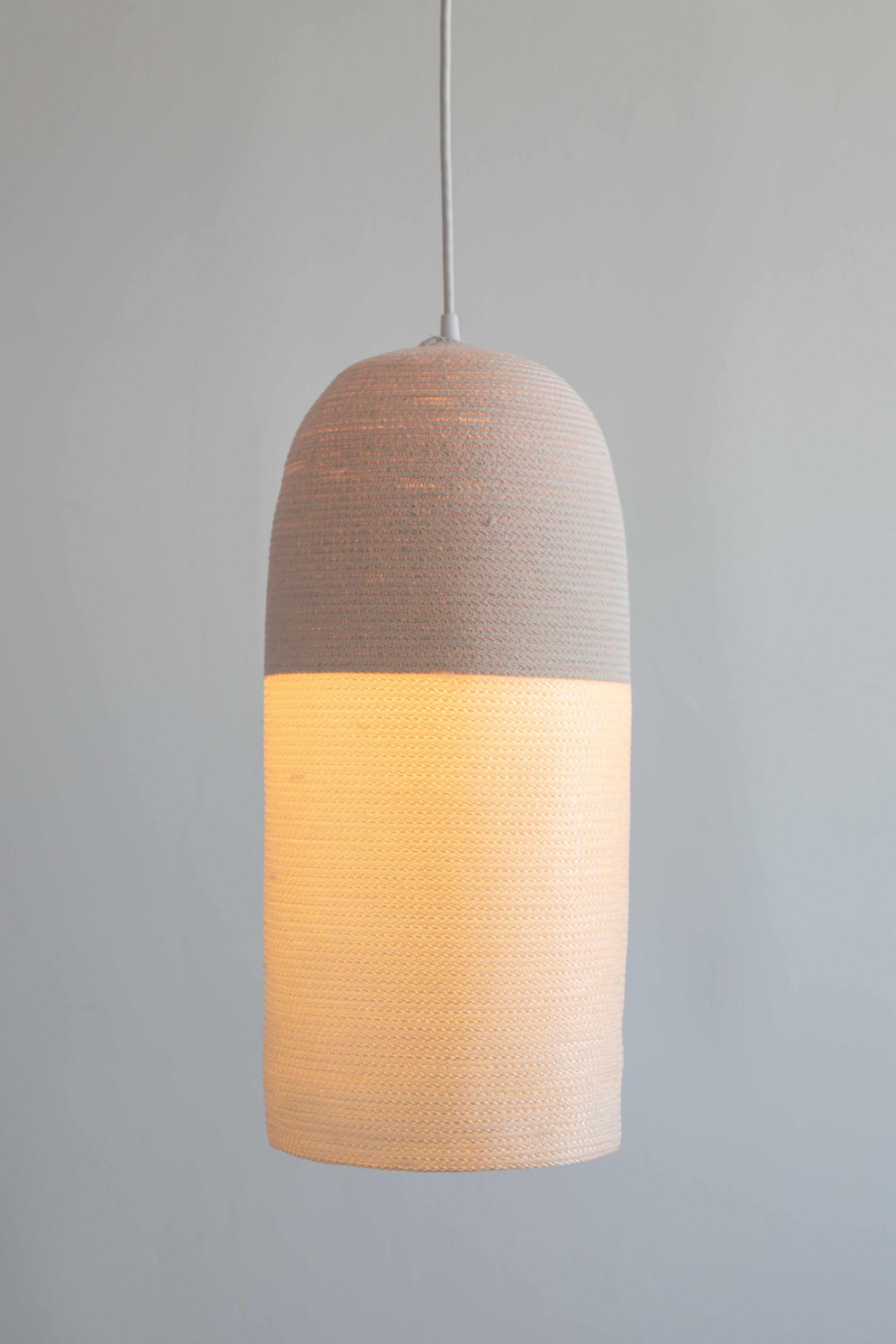 "1He-B" Coiled Cotton and Nylon Rope Pendant Light by Doug Johnston at ...