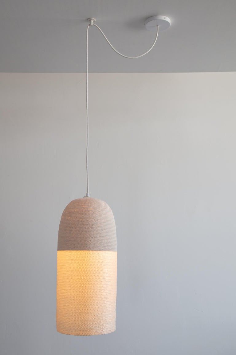 "1He-B" Coiled Cotton and Nylon Rope Pendant Light by Doug Johnston For ...