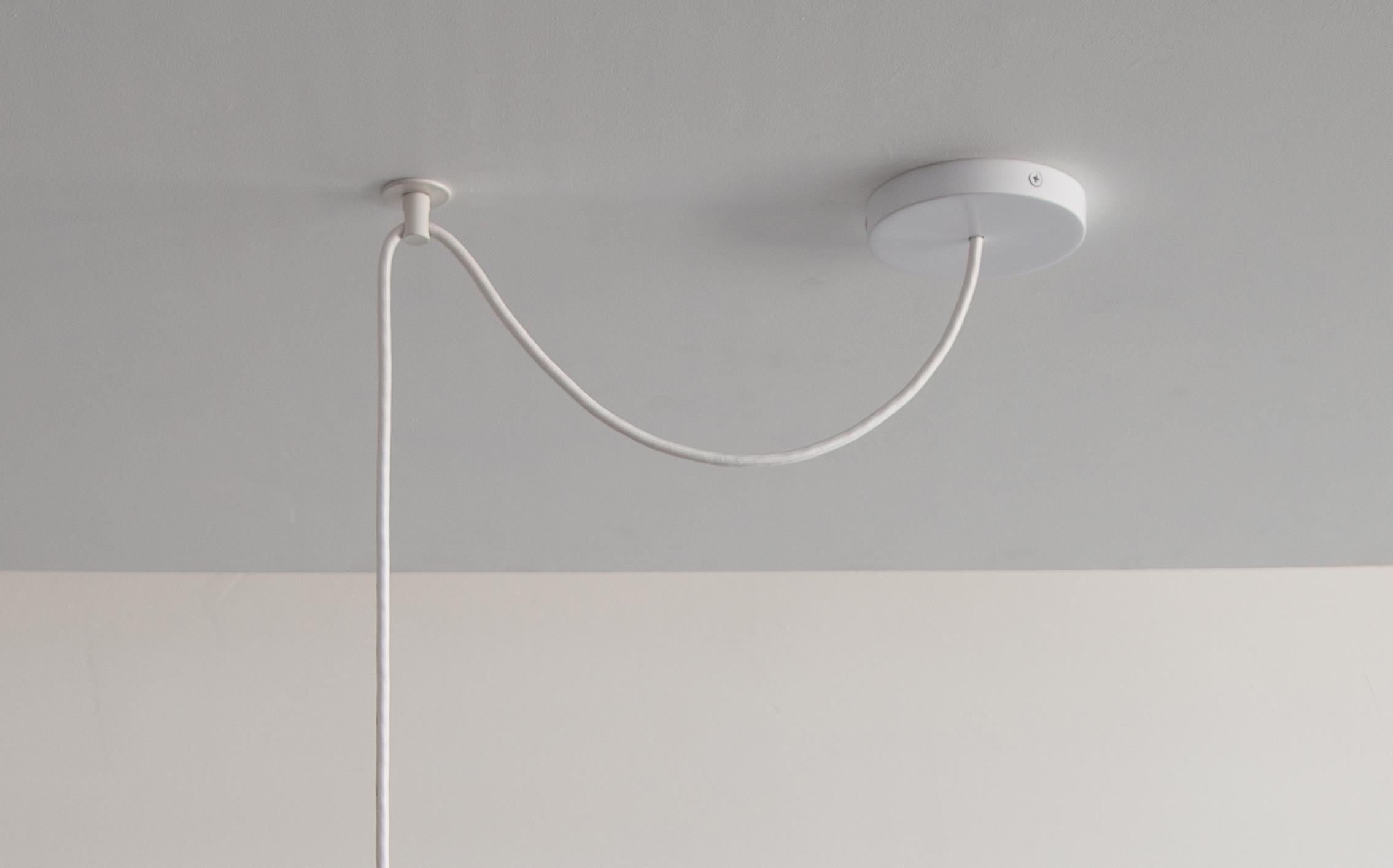 "1He-B" Coiled Cotton and Nylon Rope Pendant Light by Doug Johnston at ...
