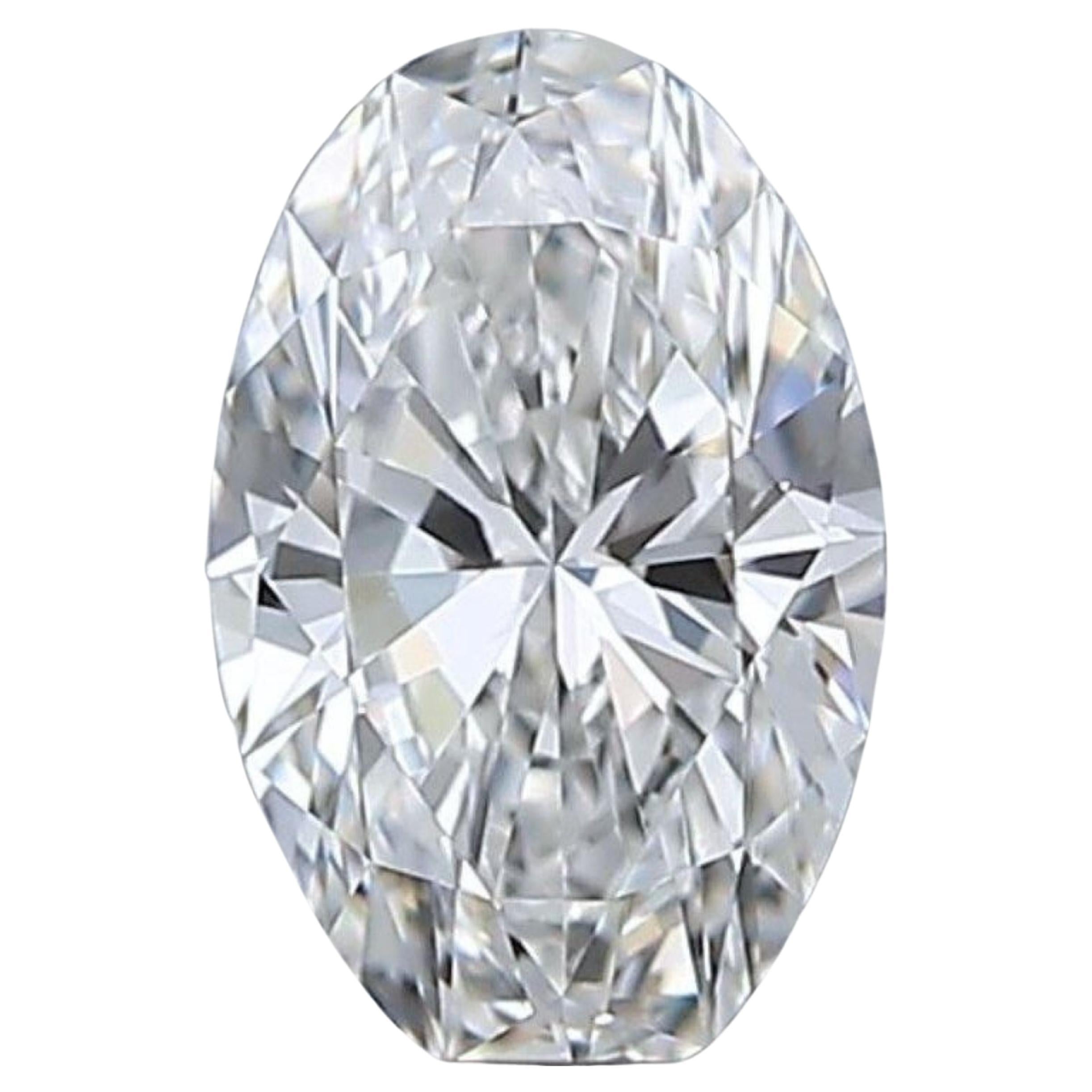 1pc. Shimmering 0.5 Oval Brilliant Cut Natural Diamond For Sale at 1stDibs