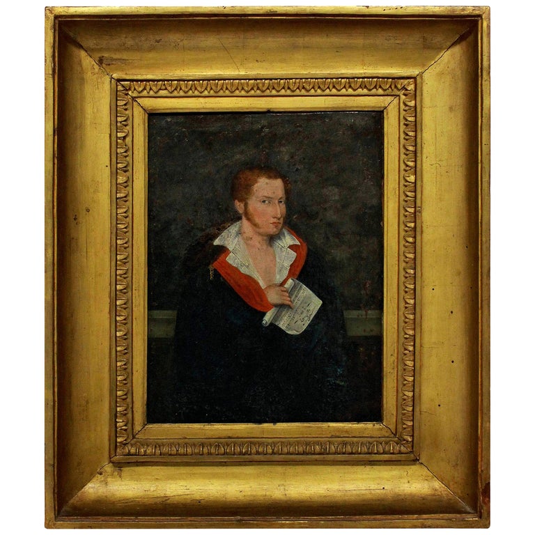 First Empire Oil of a Red Haired Young Man For Sale at 1stDibs