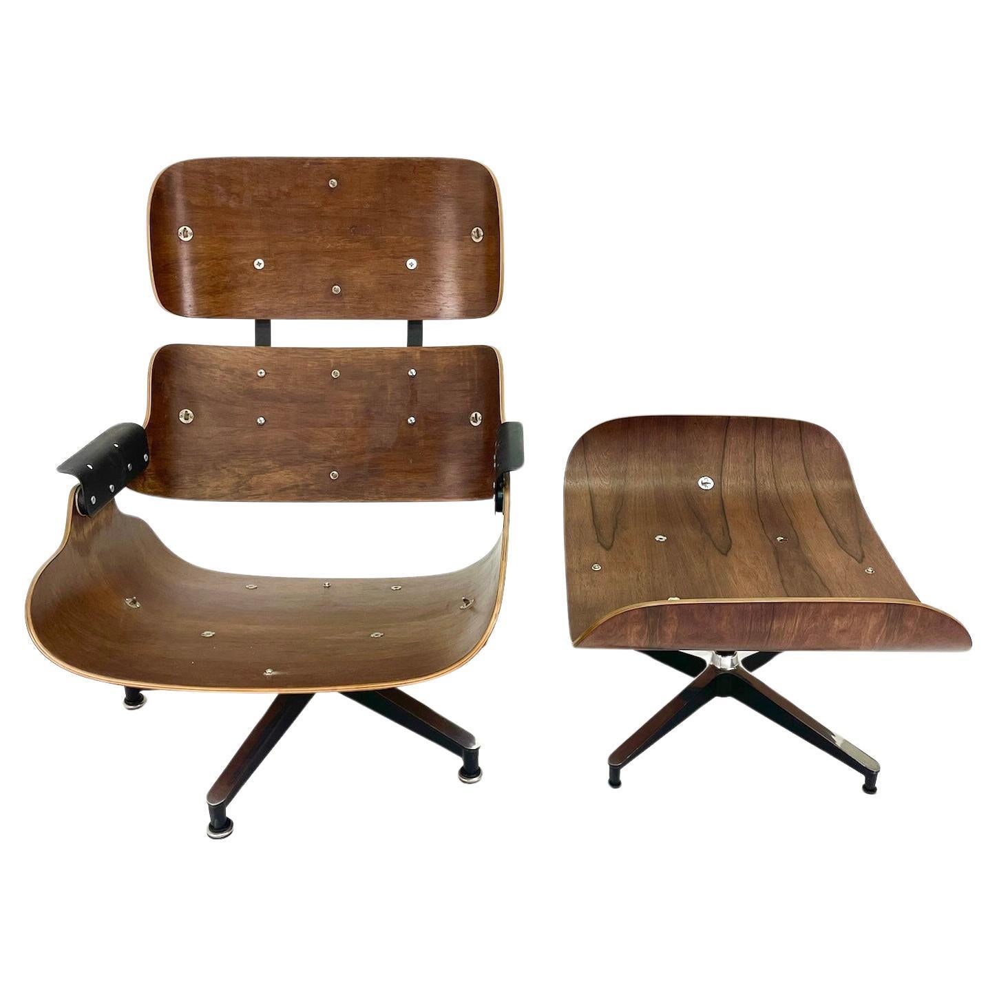 1st Gen Eames Lounge Chair and Ottoman in Rosewood at 1stDibs