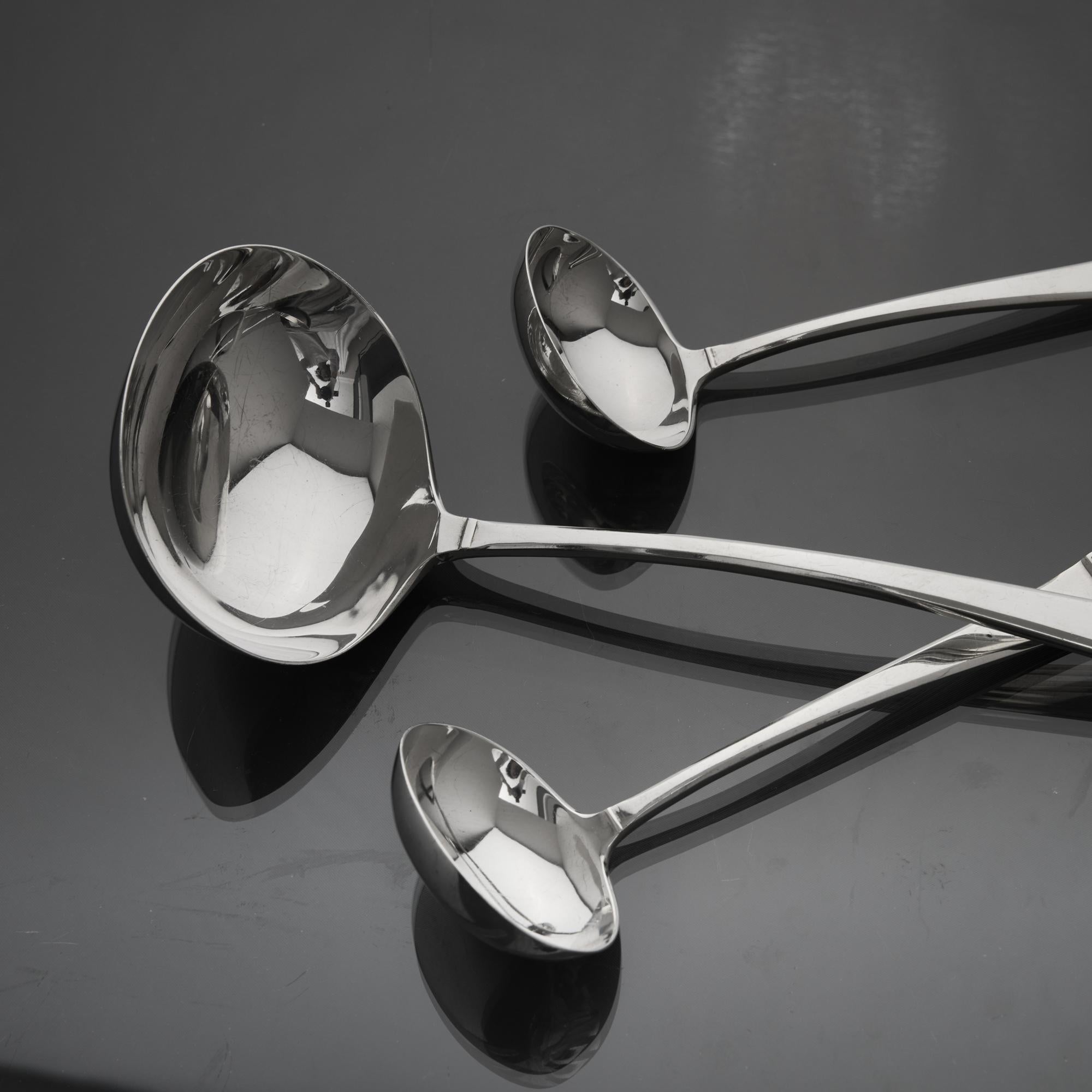 Set of Art Deco style Tudor pattern silver cutlery for 12 For Sale at ...