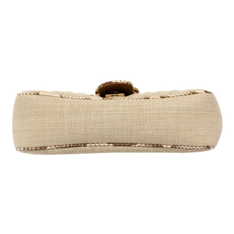 1stdibs Exclusive Gucci GG Marmont Shoulder Bag Braided Wicker and ...