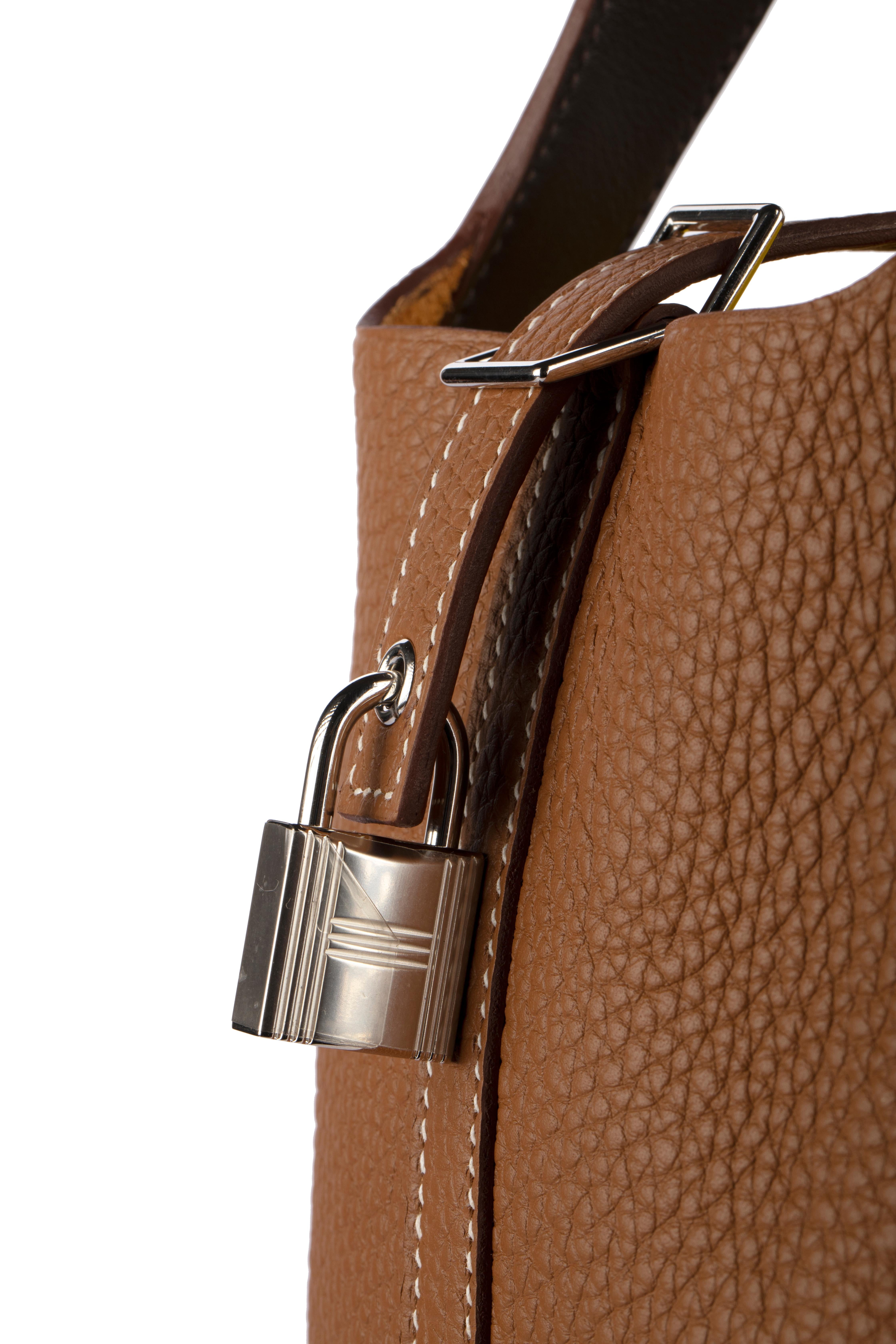 1stdibs Exclusive Hermes Picotin 18cm Gold and Ebene Clemence Palladium ...