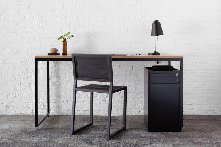 1x1 Chair by Uhuru Design in Black Steel and Charred Oak - IN STOCK For ...