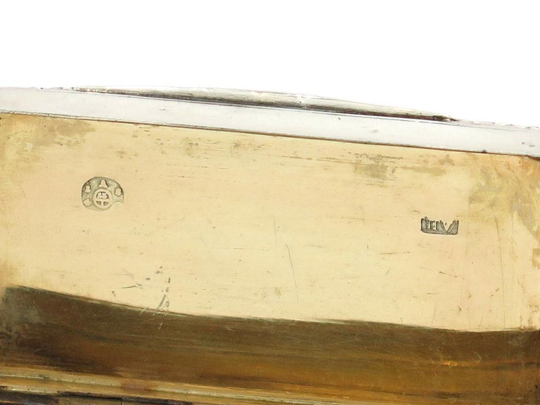 European Silver Gilt Interior Antique Austrian c. 1840 Snuff Box For ...