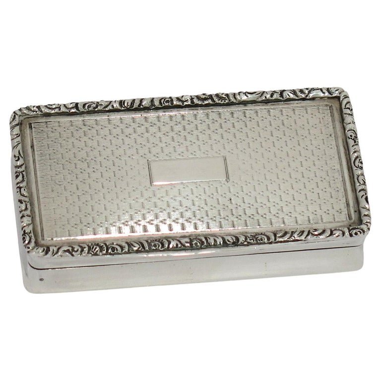 European Silver Gilt Interior Antique Austrian c. 1840 Snuff Box For ...