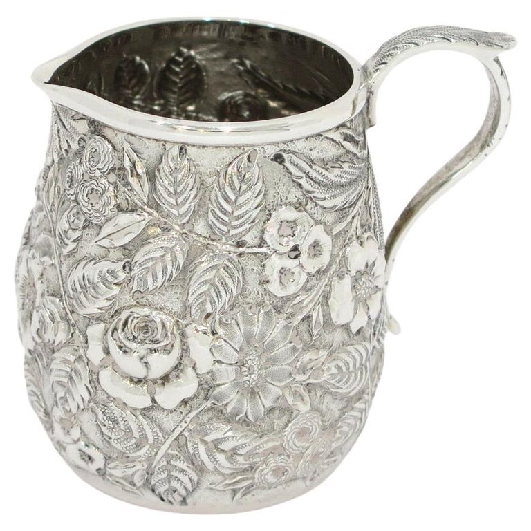 Sterling Silver S. Kirk and Son Antique Floral Repousse Small Creamer ...