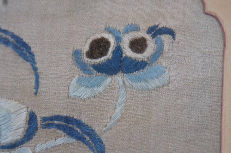 2 Antique Chinese Qing Dynasty Silk Court Rank Military Duck Buzi ...