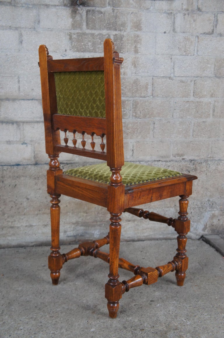 2 Antique Renaissance Revival Henry II Carved Oak Figural Lion Head ...