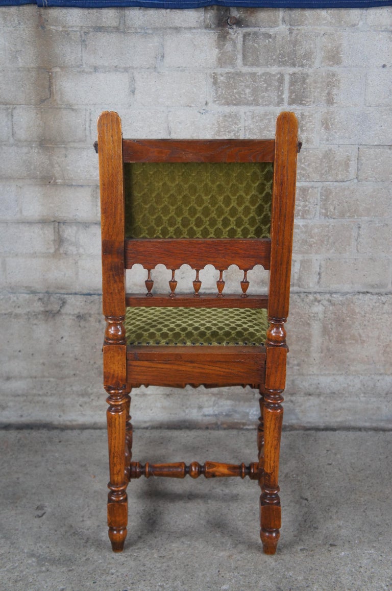 2 Antique Renaissance Revival Henry II Carved Oak Figural Lion Head ...