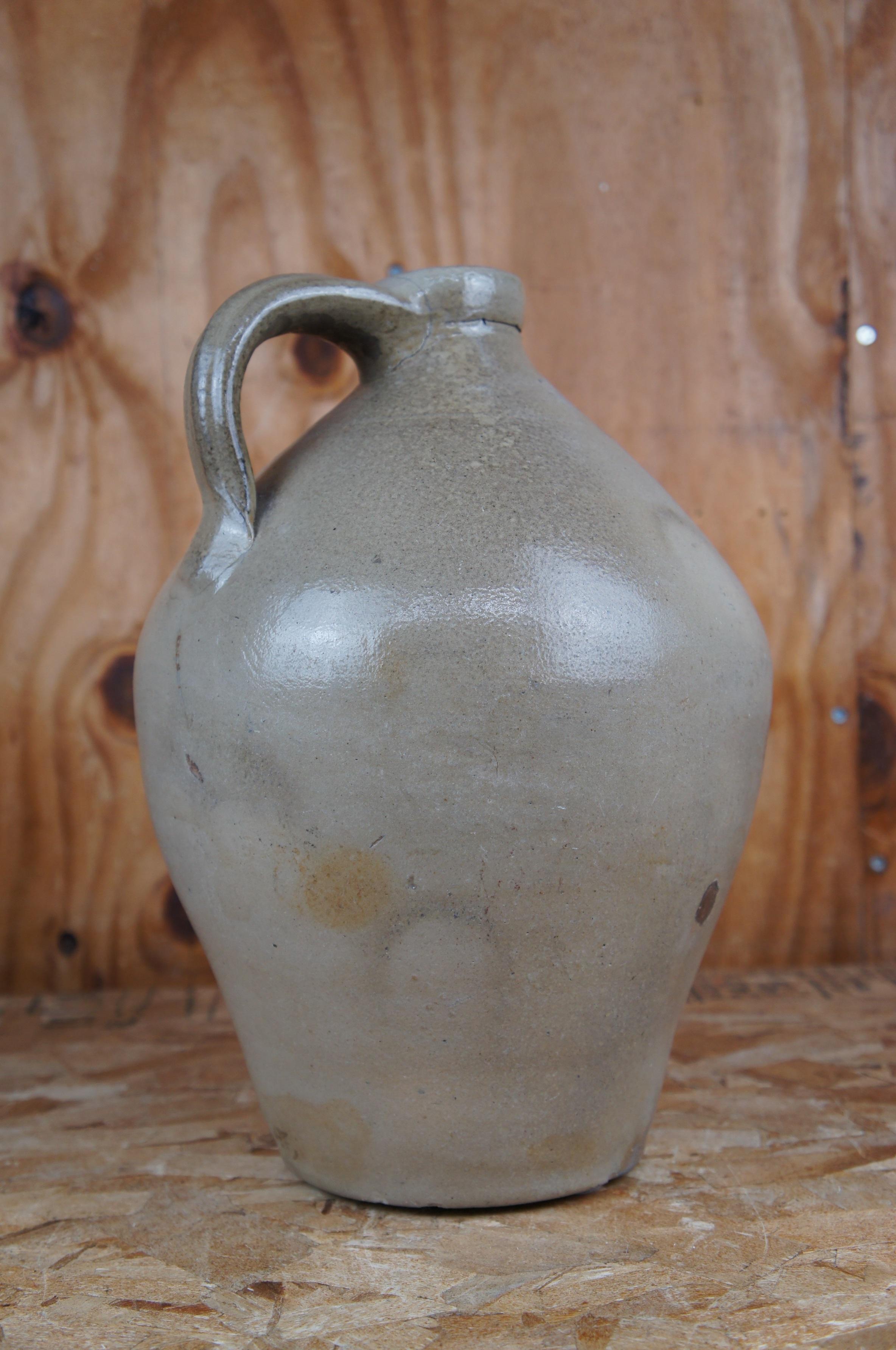 2 Antique Salt Glaze Earthenware Stoneware Jugs Bottles Crocks ...
