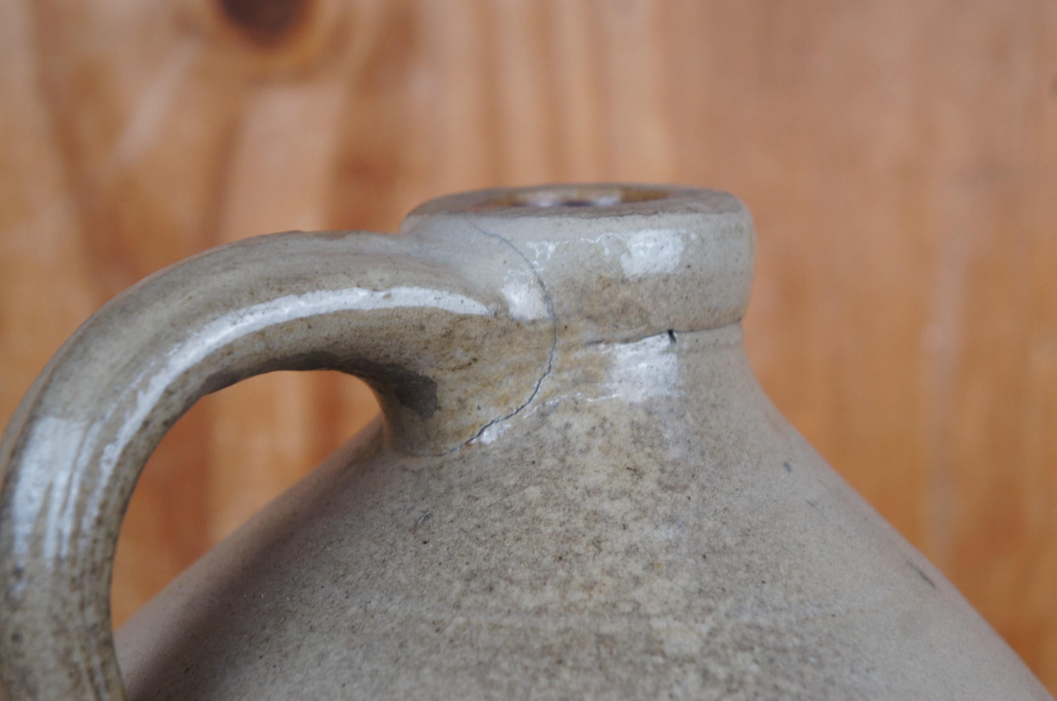 2 Antique Salt Glaze Earthenware Stoneware Jugs Bottles Crocks Charlestown at 1stDibs