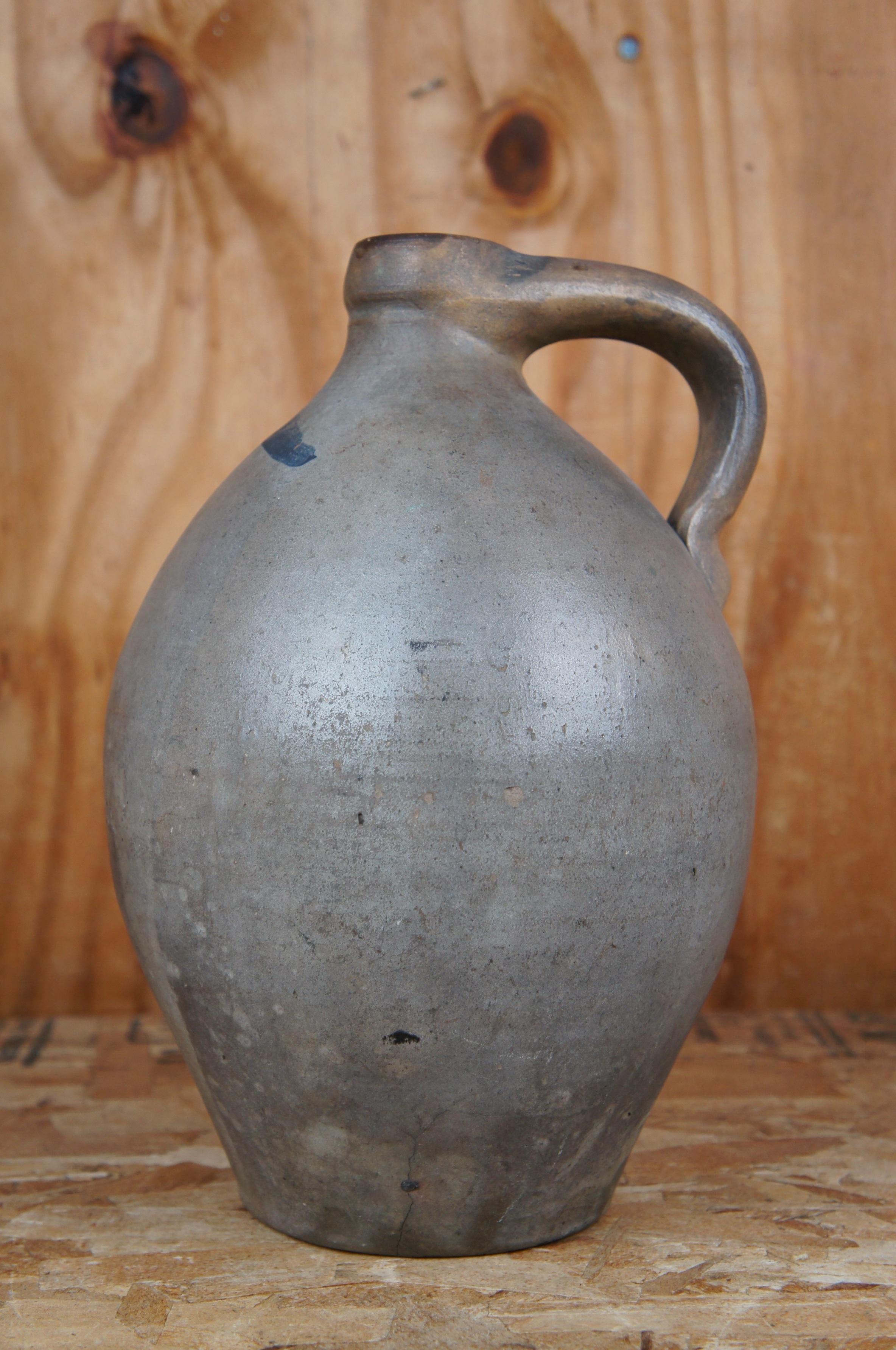 2 Antique Salt Glaze Earthenware Stoneware Jugs Bottles Crocks ...