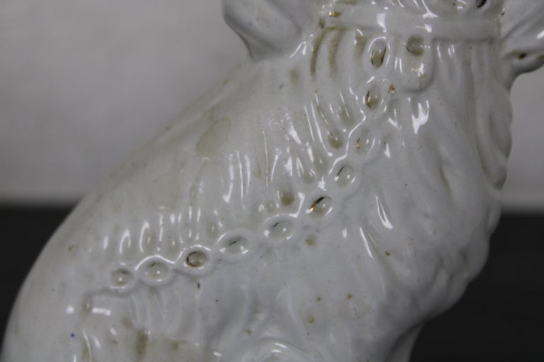 2 Antique Staffordshire Porcelain Spaniel Wally Dog Figurine Pair For ...