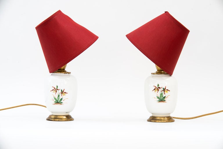 2 Augarten Table Lamps, Vienna, circa 1960s For Sale at 1stDibs