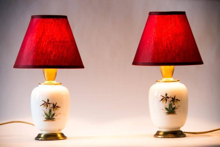 2 Augarten Table Lamps, Vienna, circa 1960s For Sale at 1stDibs
