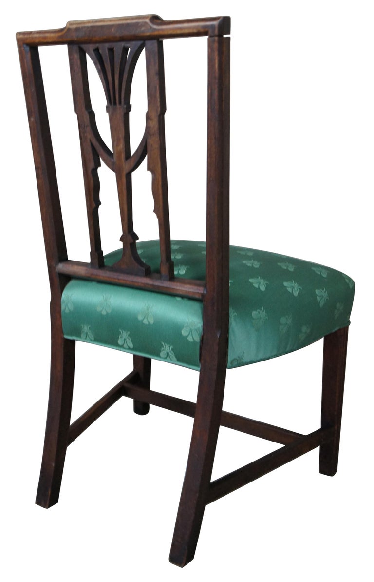2 Baker Furniture Hepplewhite Square Back Chairs Sheraton Parlor Dining ...