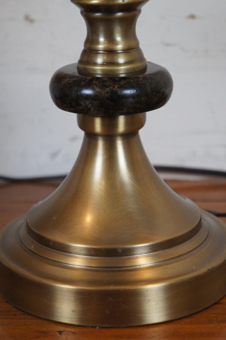 2 Brass Swing Swivel Arm Reading Library Lamps Imported by Fred Meyer ...