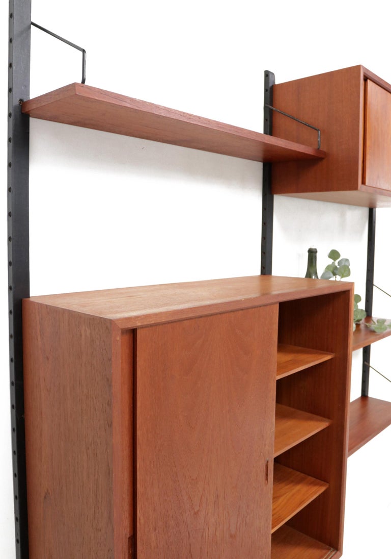 2 Cabinet Poul Cadovius Modular Floating Wall System in Teak, Denmark ...