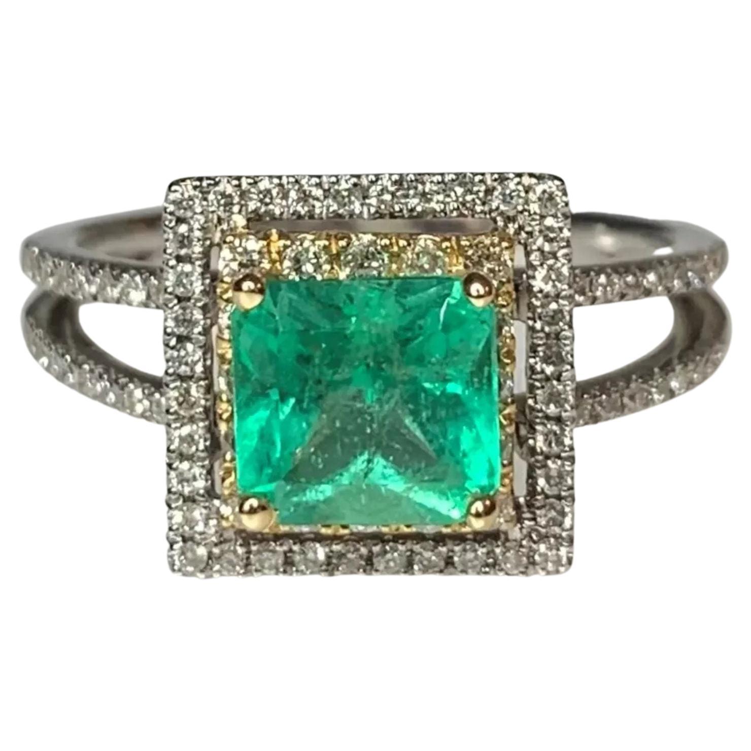4.31 Carat Colombian Emerald Engagement Ring at 1stDibs | colombian ...