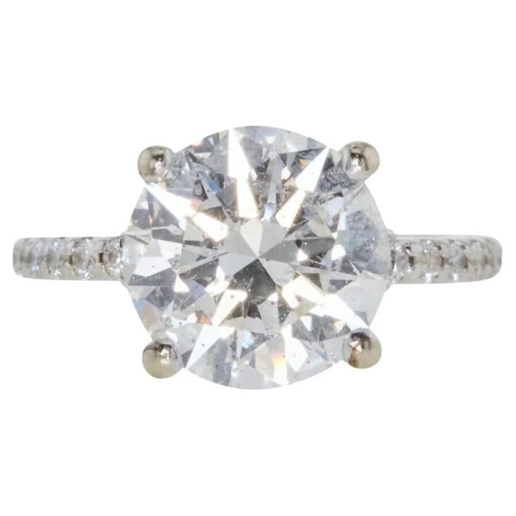 2 1 2 Carat Ct Brilliant Round Solitaire Diamond Halo Engagement Ring