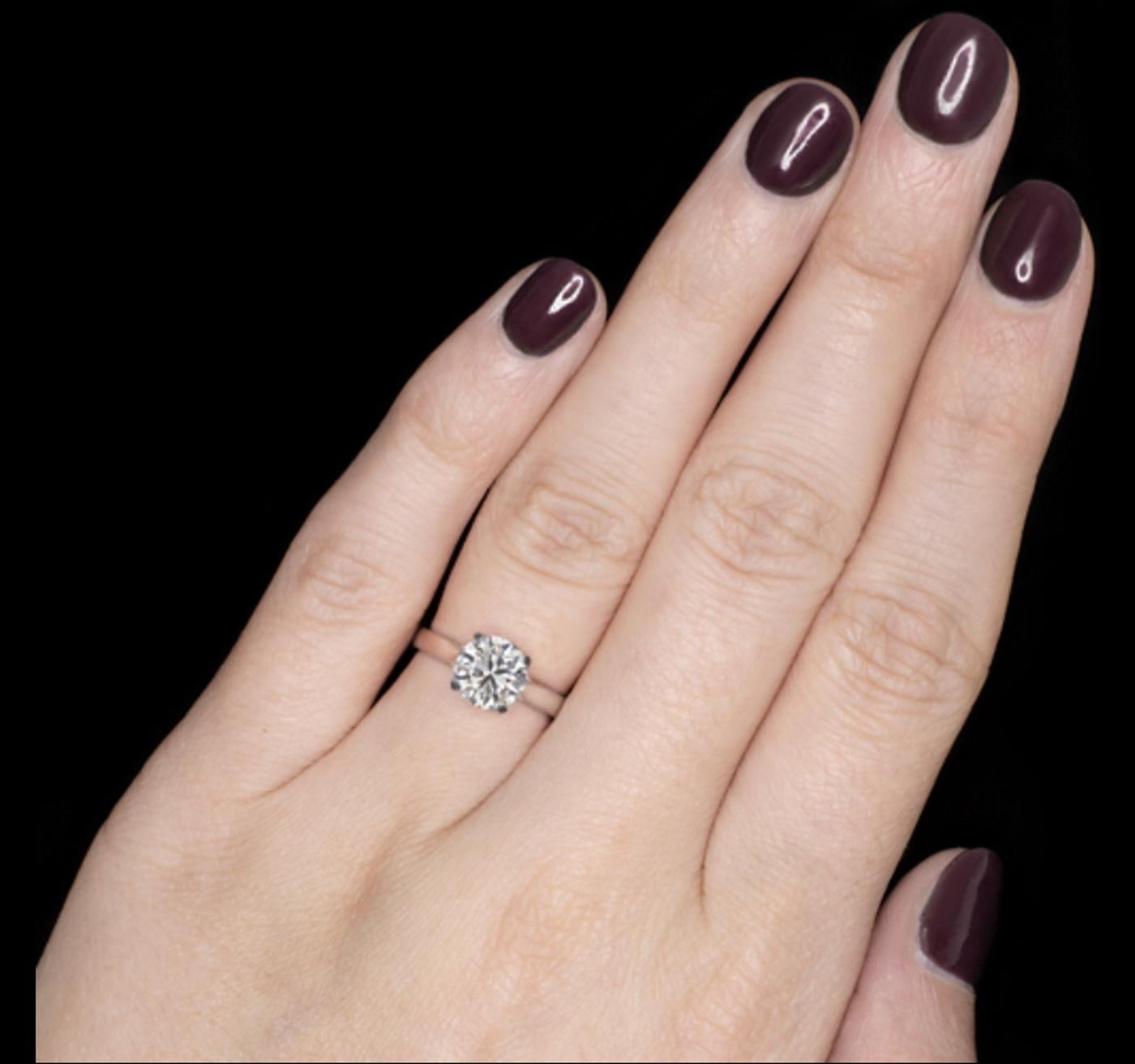 2 Carat Diamond Solitaire Platinum Ring For Sale at 1stDibs