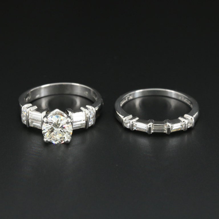 Customizable 2 Carat Diamond Wedding Ring Set for Women, Art Deco ...