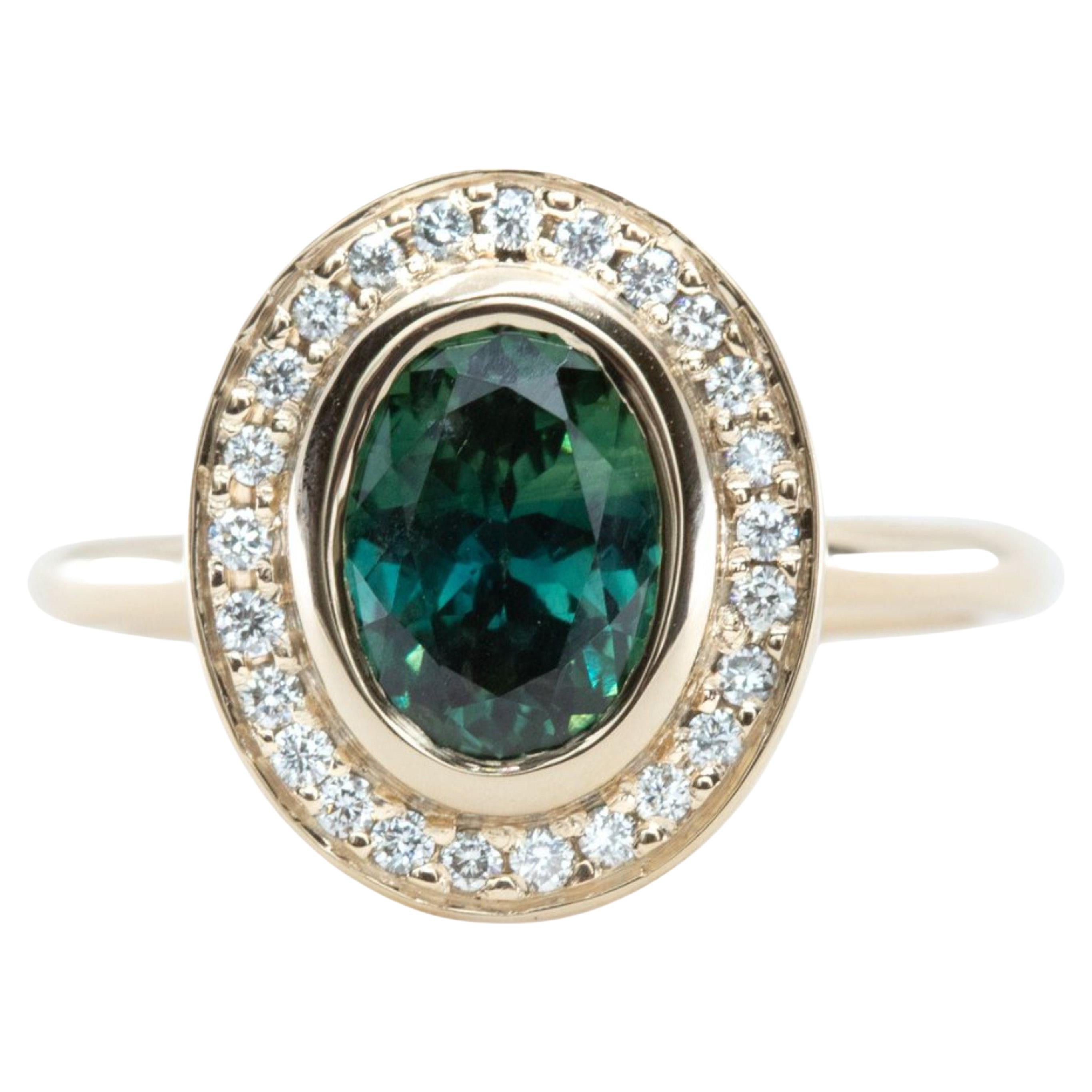 Bague de fiançailles Halo Emerald, bague de mariage avec diamant de ...