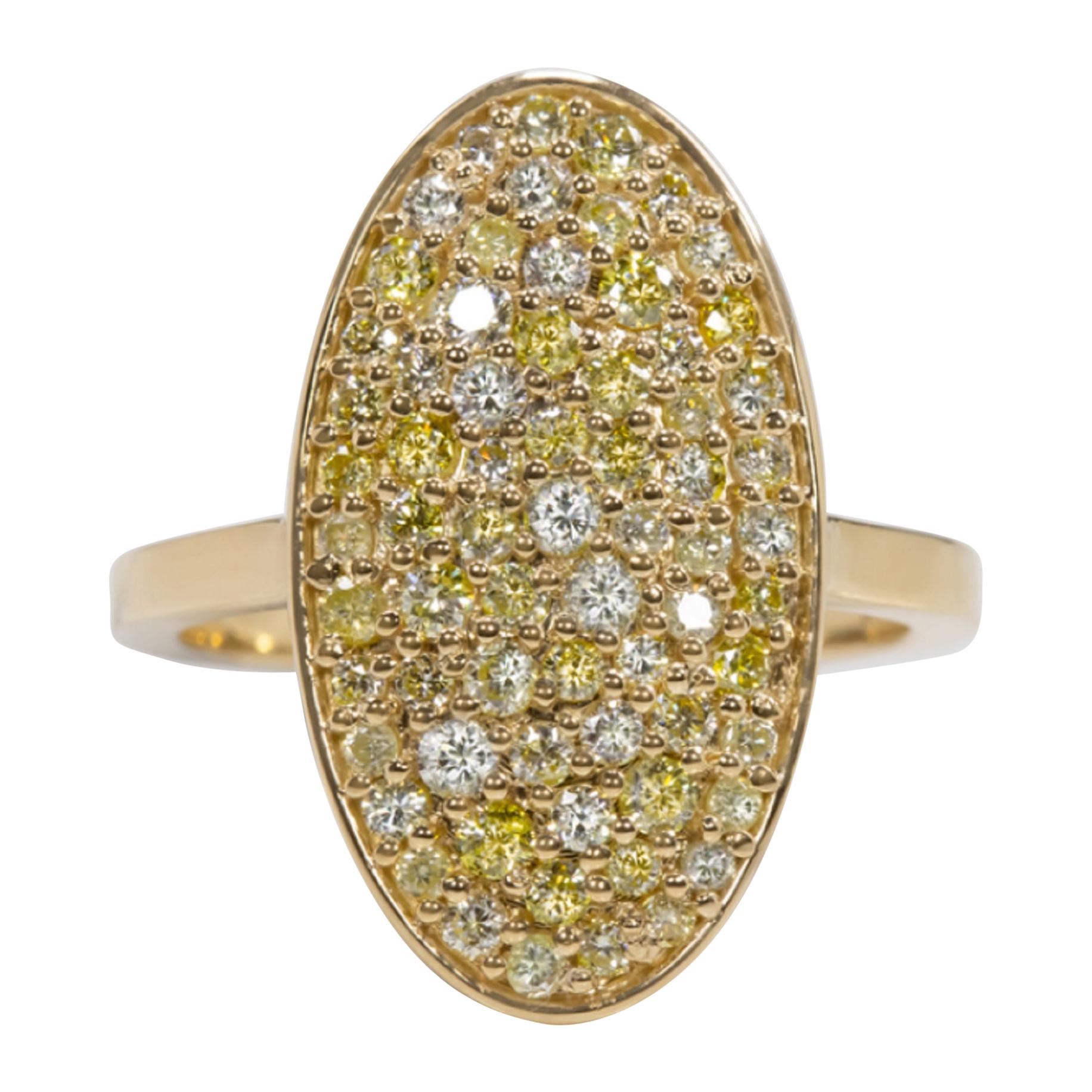 Certificated Red Spinel Yellow Sapphire Diamond Fancy 18 Carat Gold ...