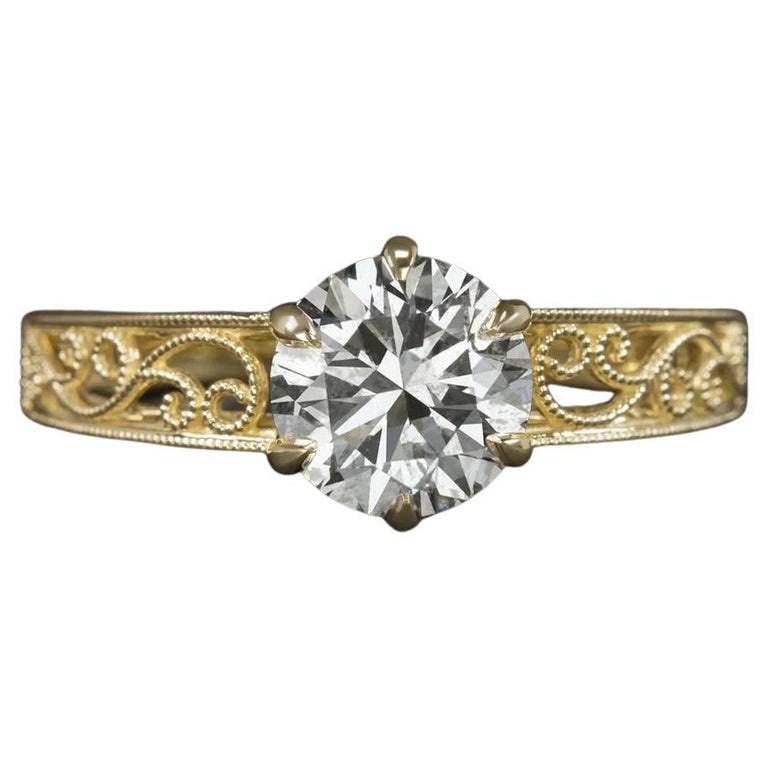 2 Carat Round Brilliant Cut Diamond Ring For Sale at 1stDibs